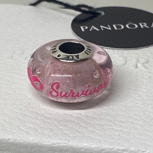 Pandora | Jewelry | Pandora Murano Bead Pink Ribbon Breast Cancer ...